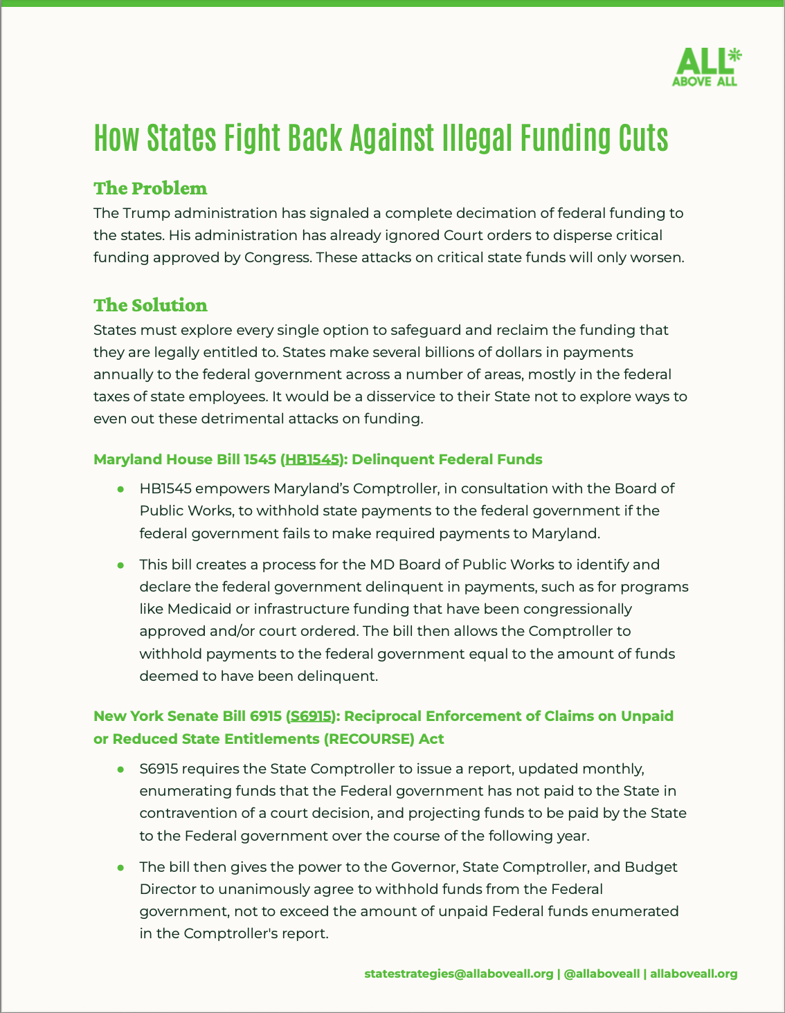How States Fight Back Against Illegal Funding Cuts - All* Above All